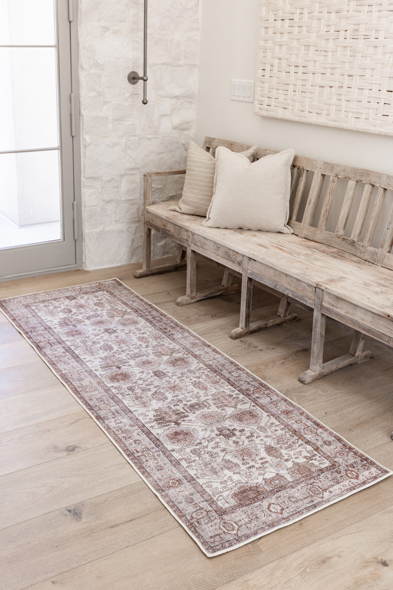 Naples Washable Rug – Soft Neutral Pattern, Spill-Proof & Pet-Friendly ...